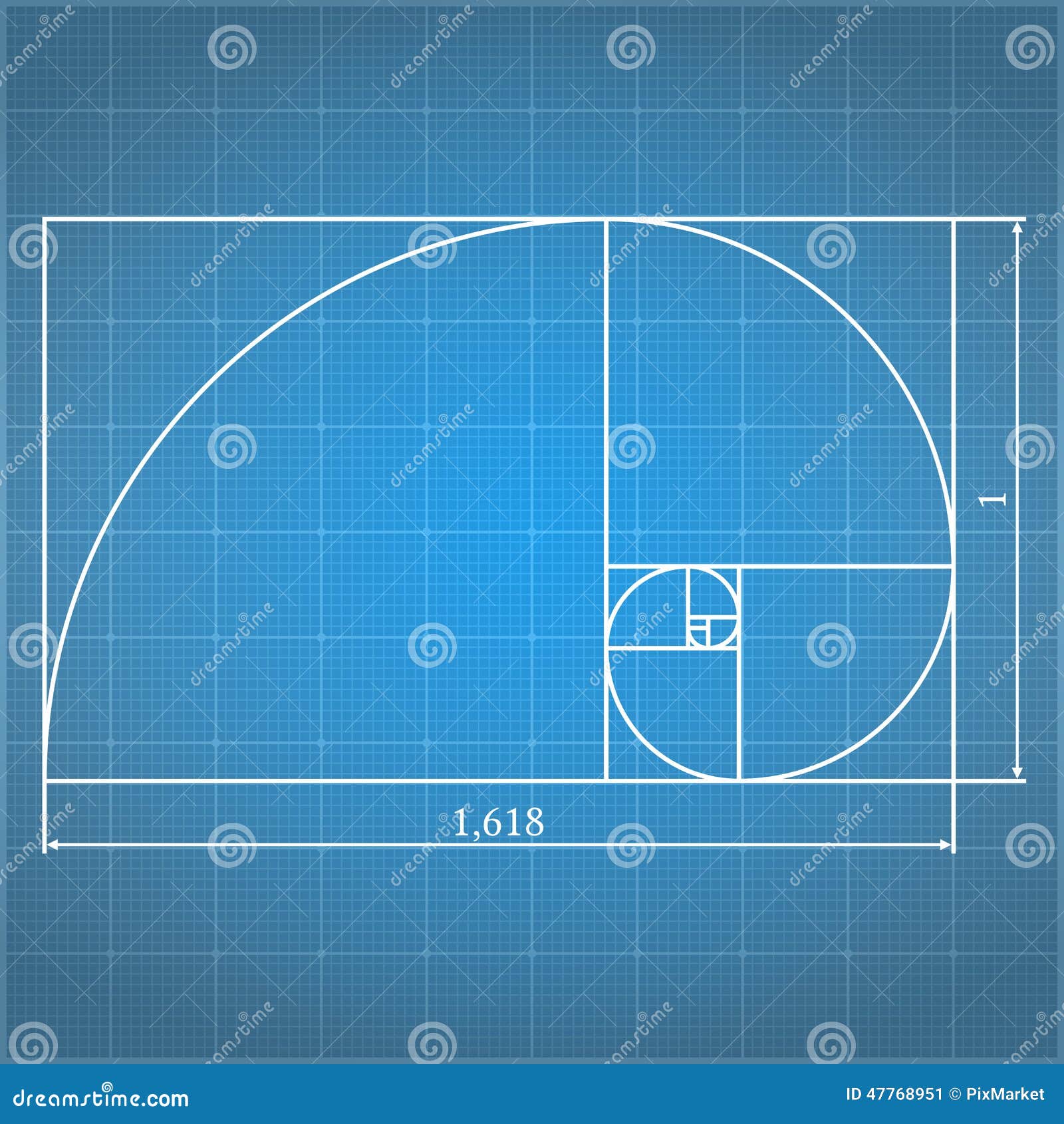 Golden Proportion stock vector. Illustration of vector - 47768951