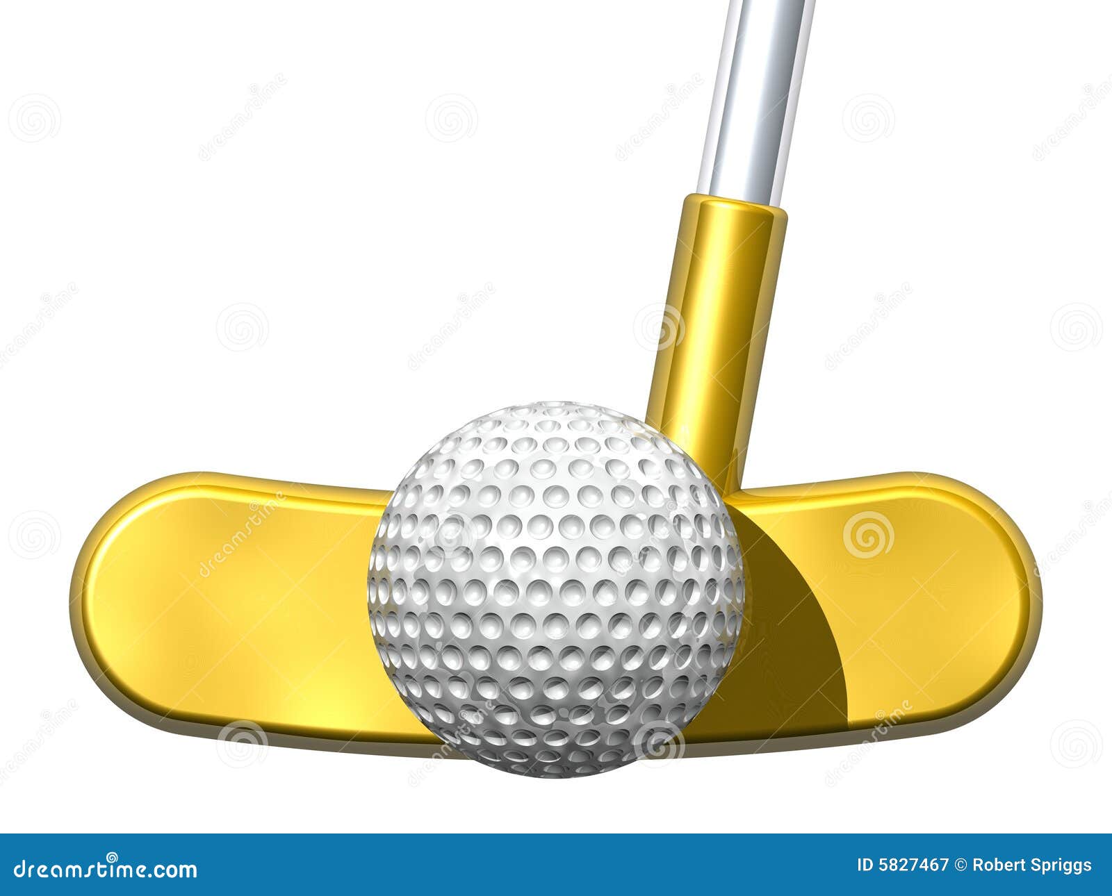 The Golden Putt stock illustration. Illustration of green - 5827467