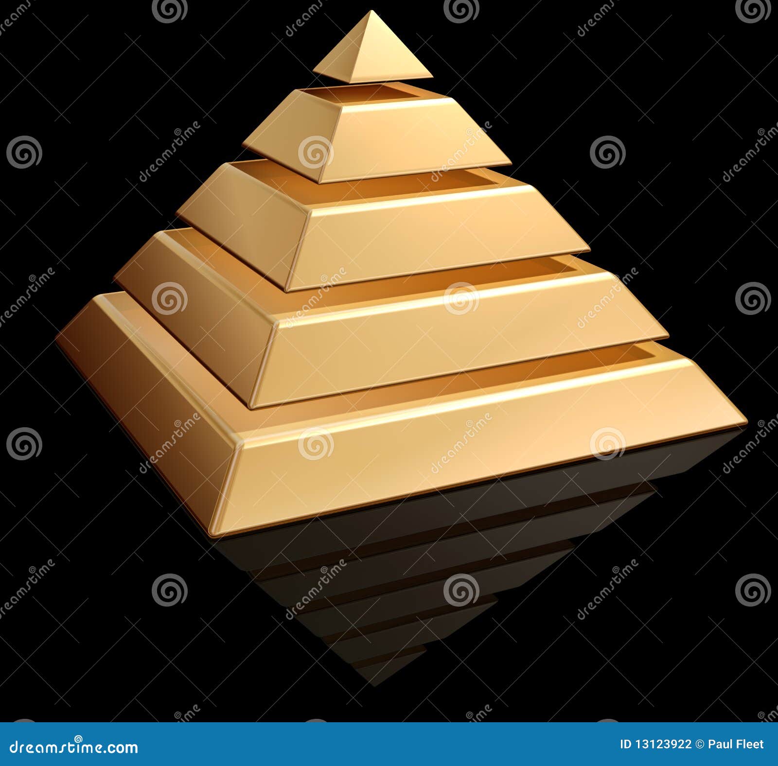 Golden Pyramid Royalty-Free Cartoon | CartoonDealer.com #13123922