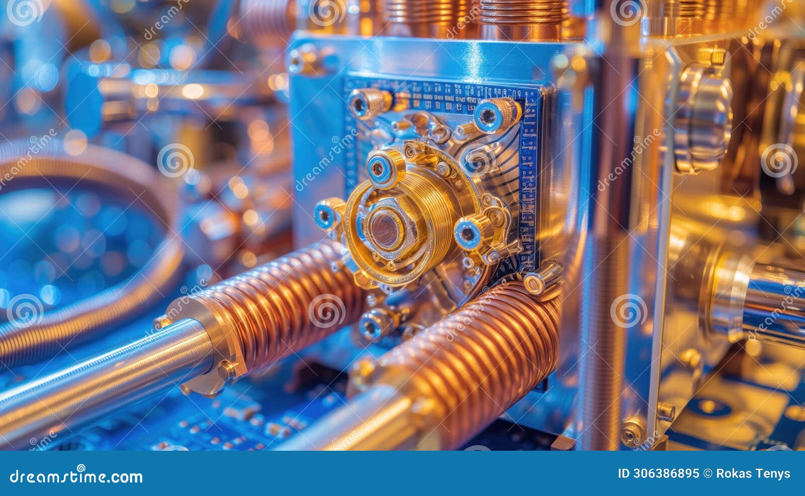 Golden Quantum Super Semiconductor Chip. Abstract Future Technology ...