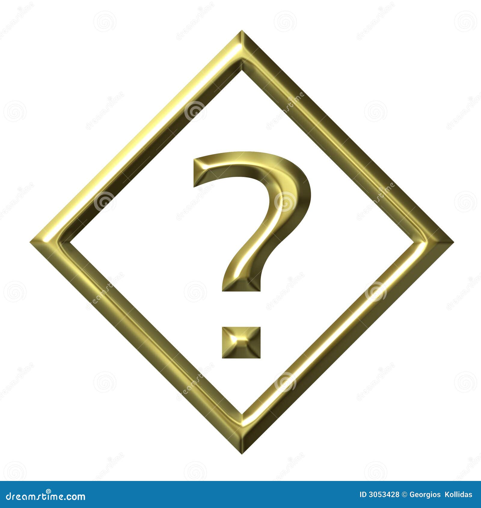 Golden Question Mark Metallic Sign Stock Photography | CartoonDealer ...