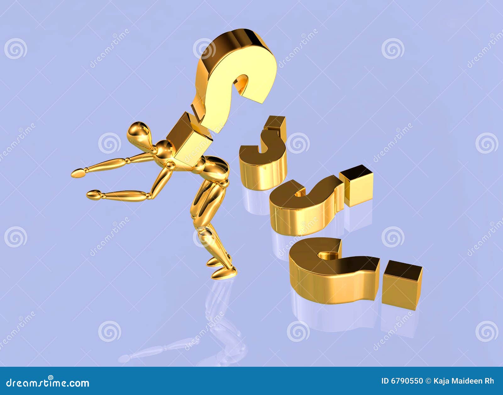 Golden question stock illustration. Illustration of confuse - 6790550