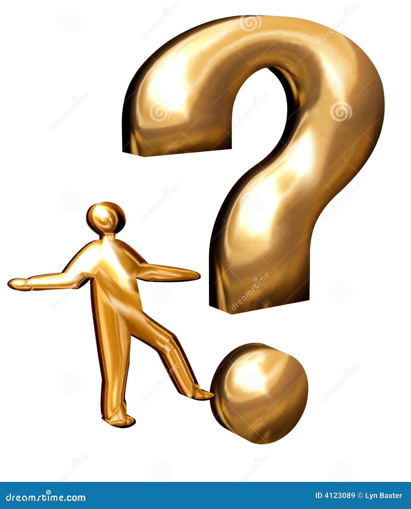 Golden Question Mark On Vertical Blue Sheet Royalty-Free Stock ...