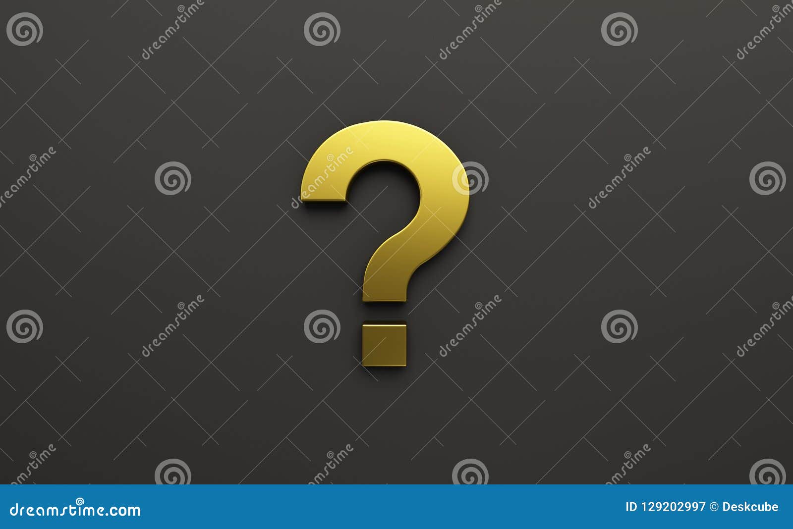 Golden Question Mark Isolated. 3D Render Illustration Stock ...