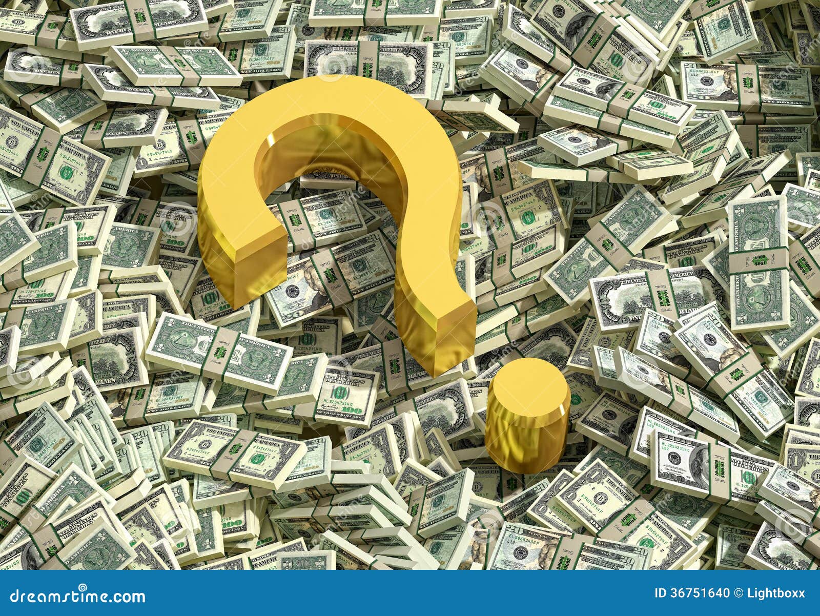 Golden Question Mark stock illustration. Illustration of cash - 36751640