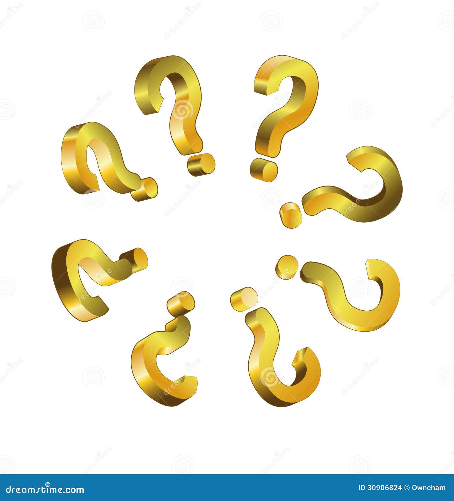 Golden question marks stock vector. Illustration of gradient - 30906824