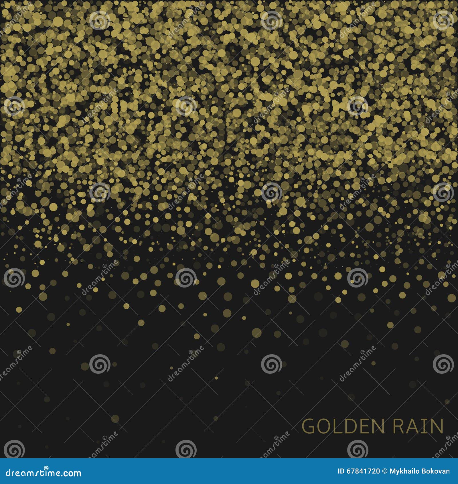 Golden rain background stock vector. Illustration of autumn - 67841720