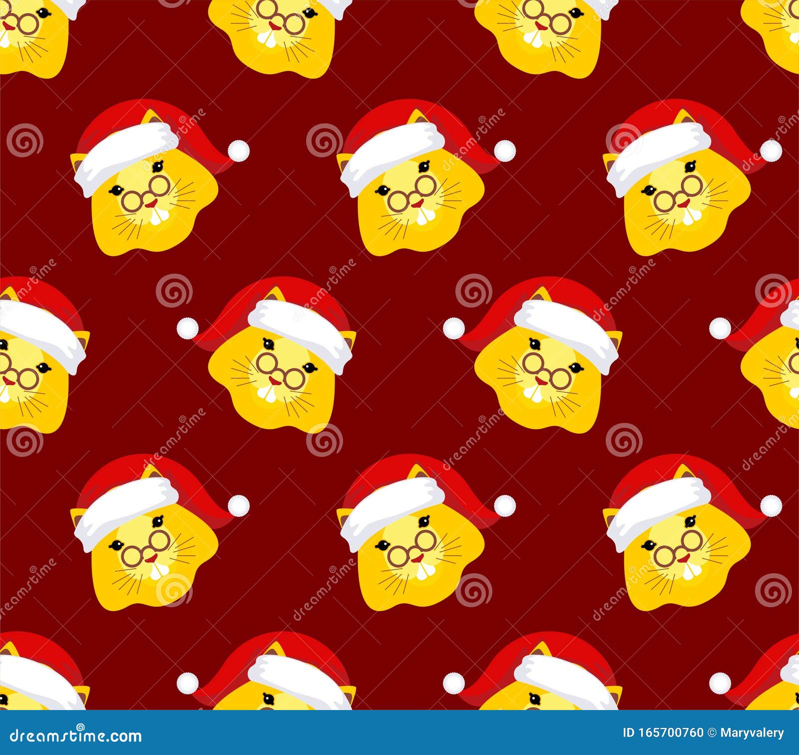 Golden Rat Pattern Seamless Symbol of Year 2020. New Year Background ...