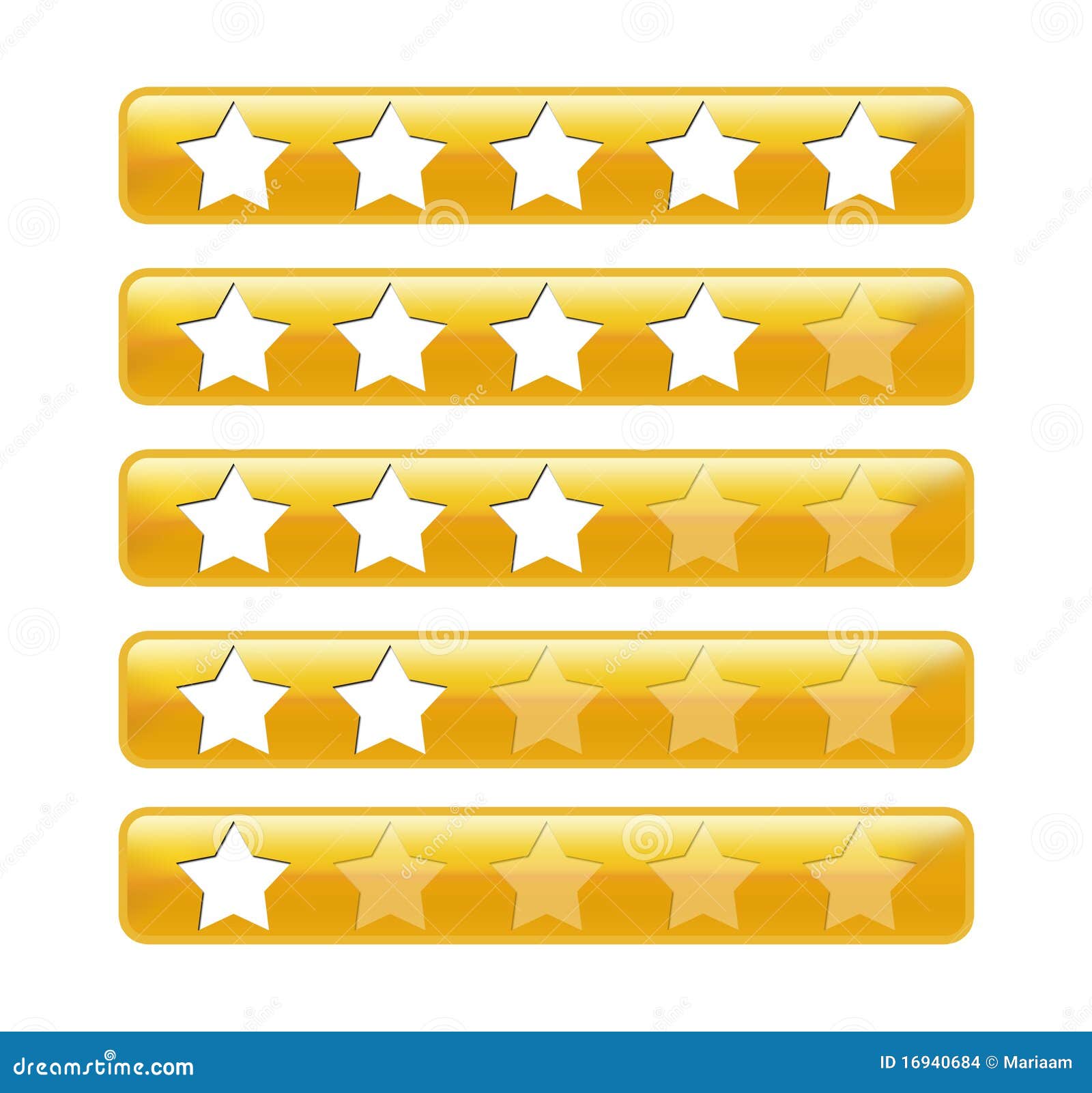 Golden Rating Bars with Stars Stock Illustration - Illustration of rank ...
