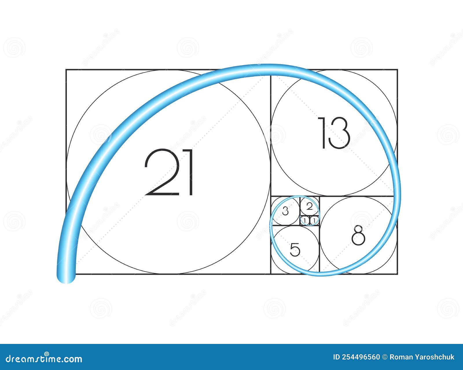 Golden Ratio Frame. the Concept of Proportions. Golden Section Stock ...