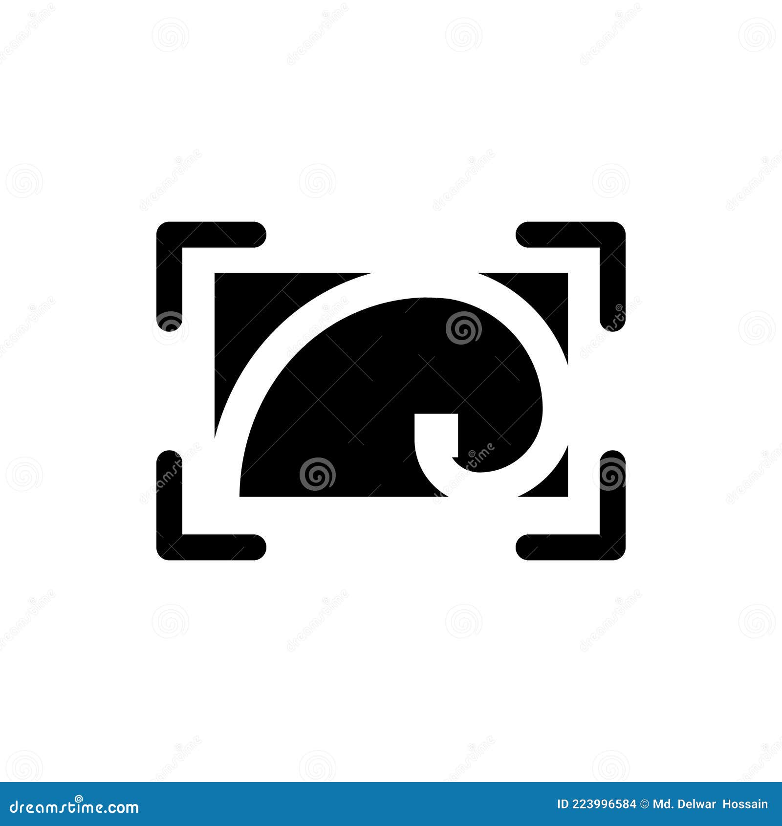 Golden ratio icon stock vector. Illustration of balance - 223996584