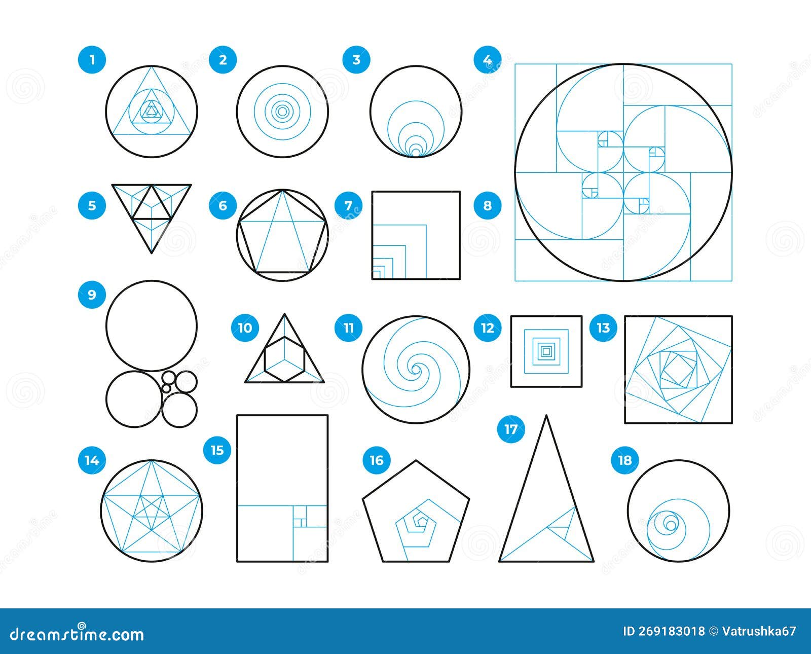 Golden Ratio Geometric Concept Fibonacci Spiral Vecto - vrogue.co Golden Ratio Geometric Concept Fibonacci Spiral Vecto - vrogue.co