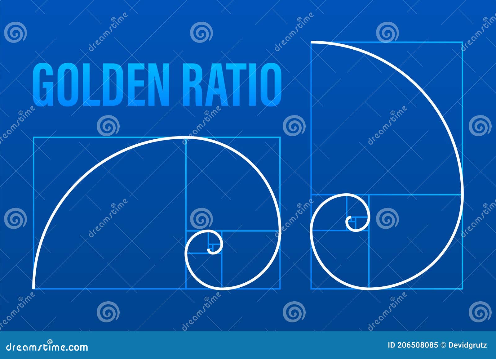 Golden Ration. Abstract Geometric Background. Vector Stock Illustration ...