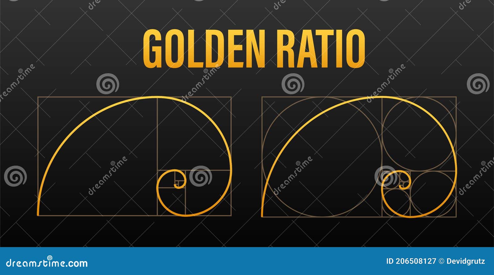 Golden Ration. Abstract Geometric Background. Vector Stock Illustration ...