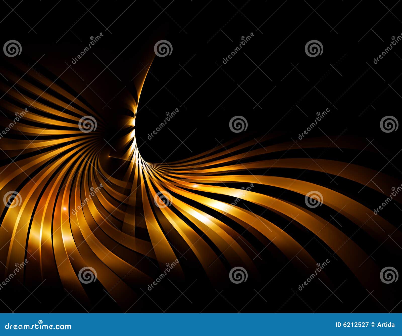 Golden Rays Of Glory And Stars. Curved Ribbon For Text. Vector Images ...