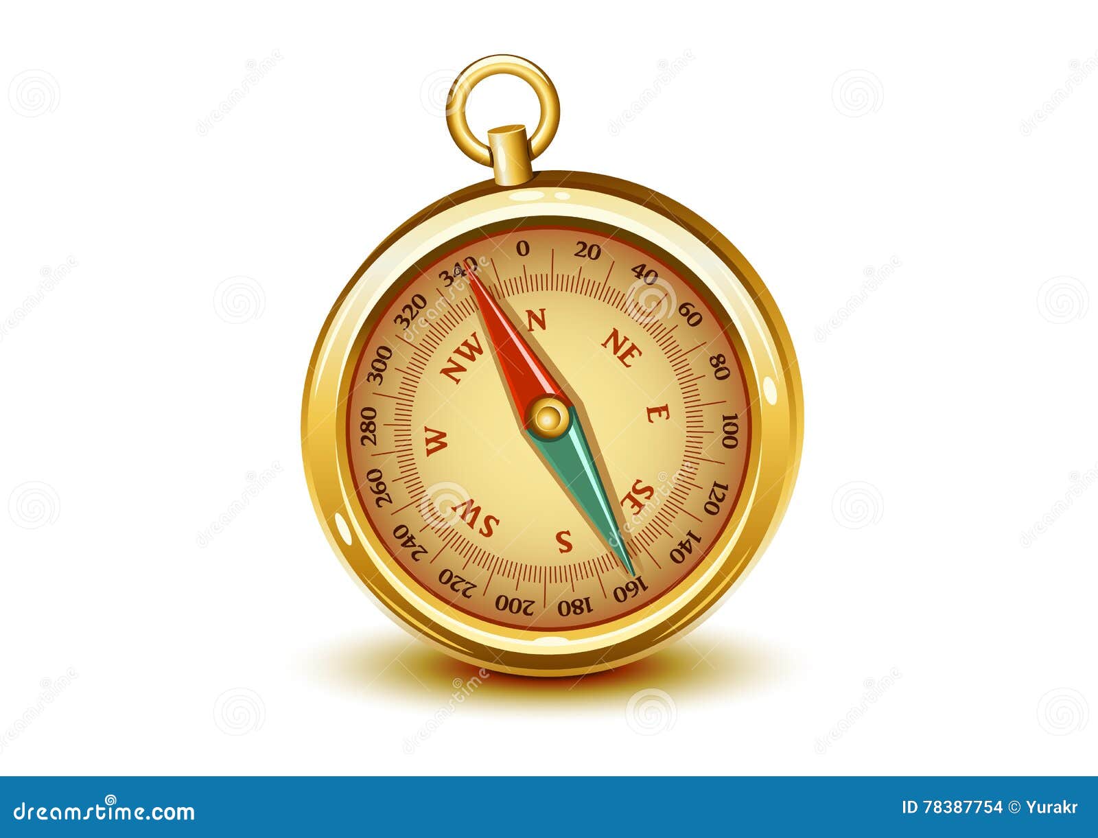 Realistic Compass. Wind Rose. Travel Guide Symbol. Geographic Tool ...