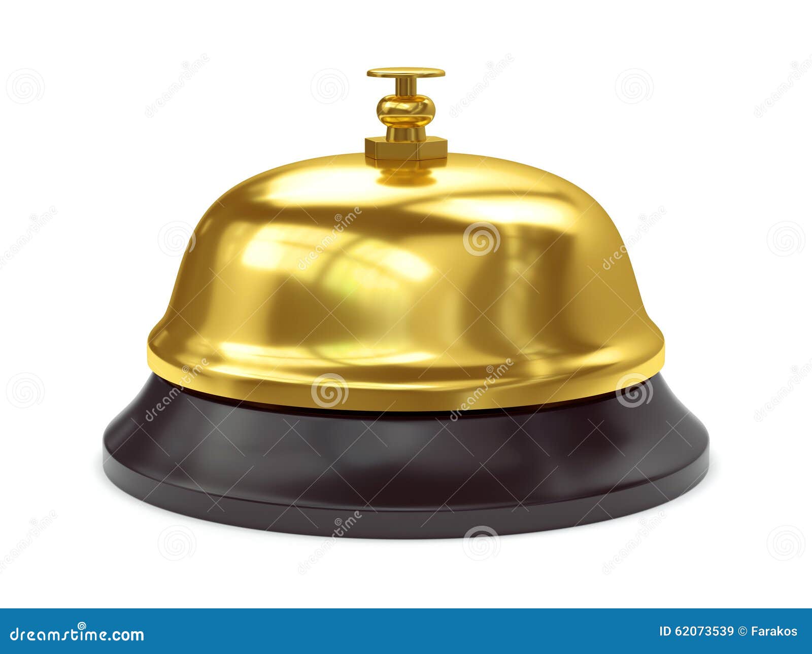 Golden reception bel stock illustration. Illustration of communication ...