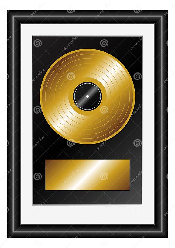 Golden record stock vector. Illustration of fashioned - 9686097