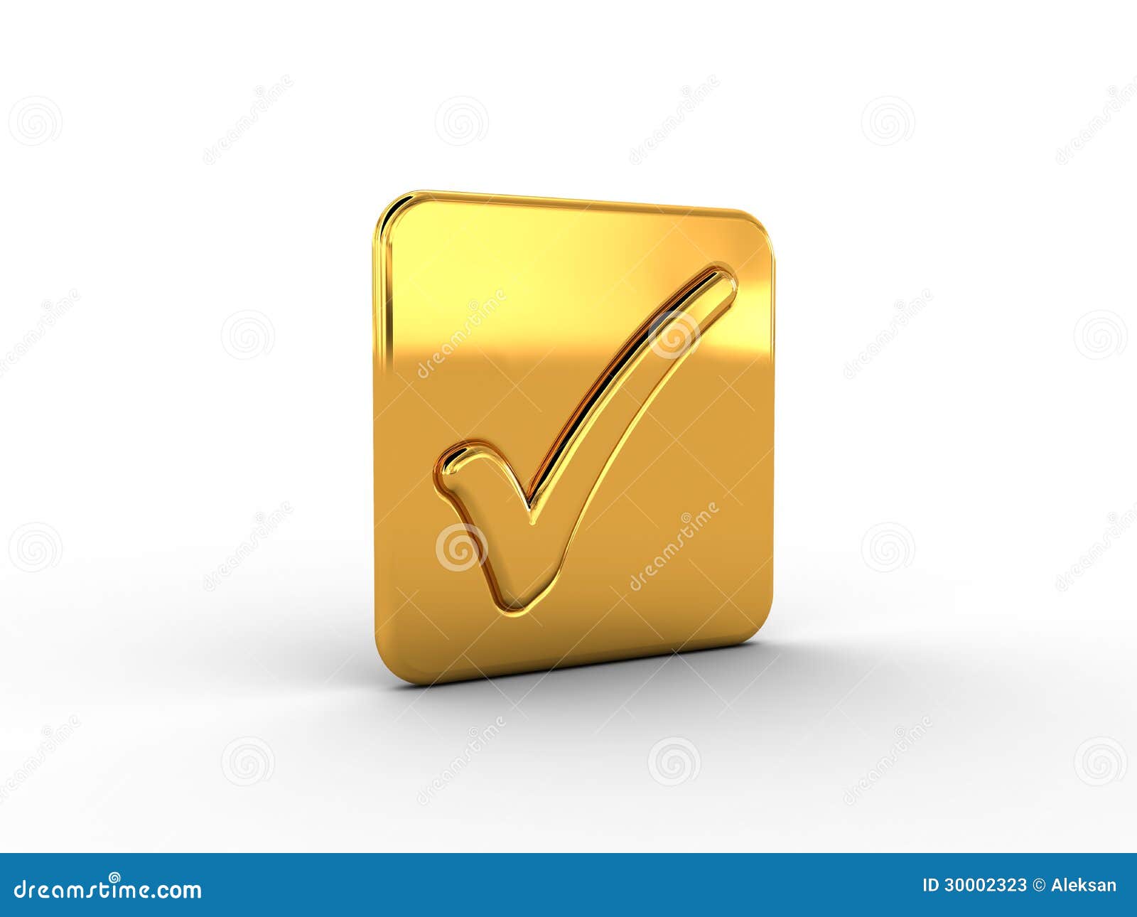 Golden Rectangle with Check Mark Stock Illustration - Illustration of ...