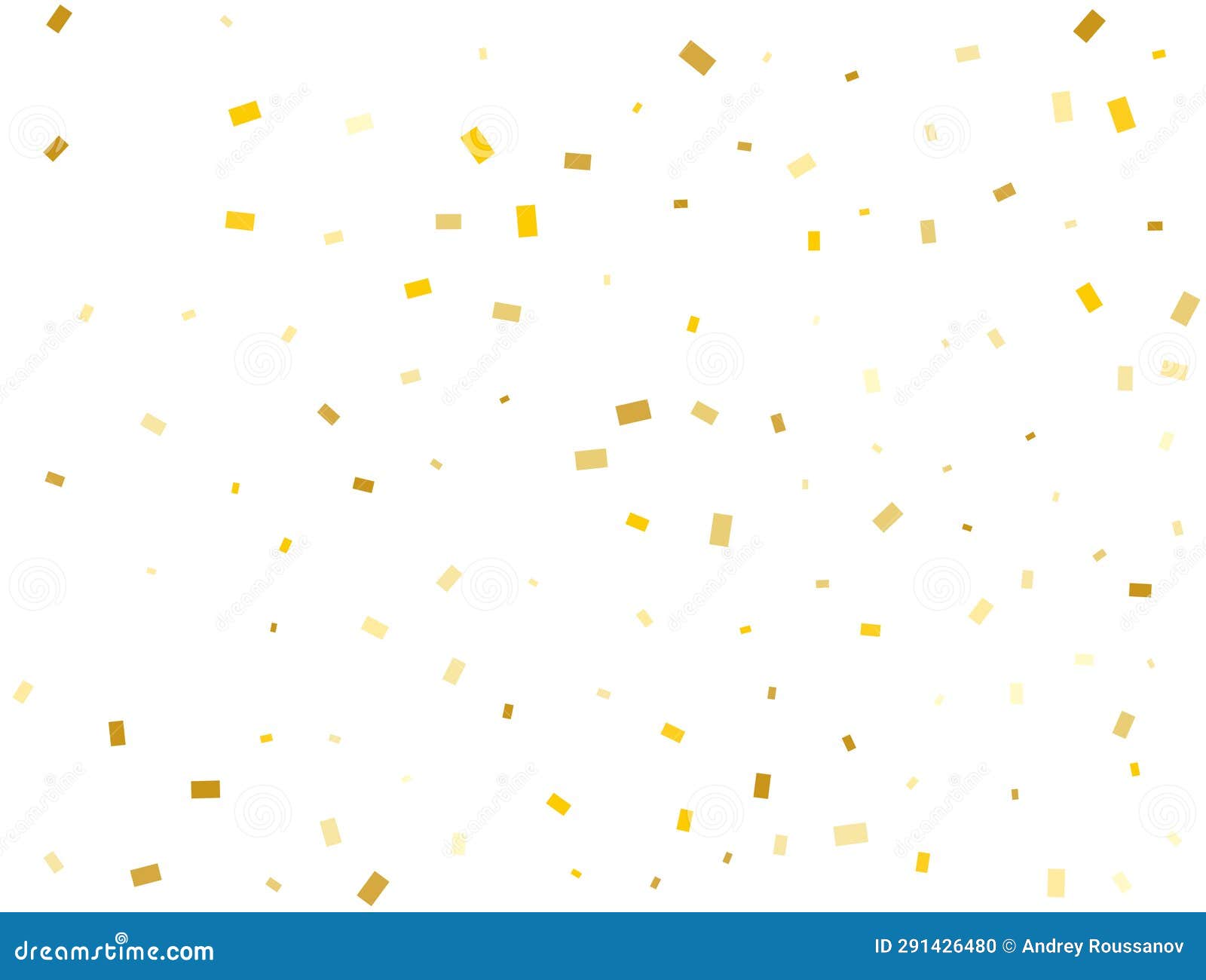 Golden Rectangles Confetti Background. Vector Illustration Stock Vector ...