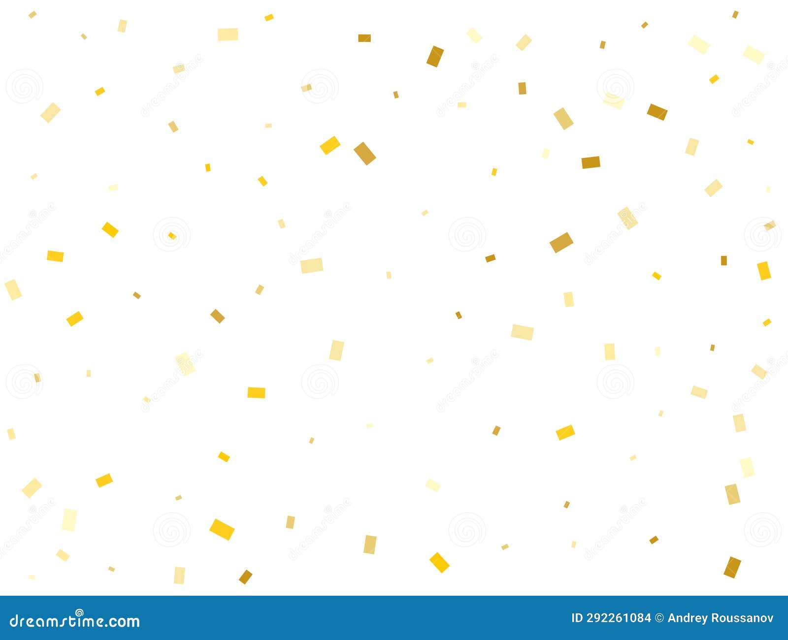 Golden Rectangles Confetti Background. Vector Illustration Stock ...