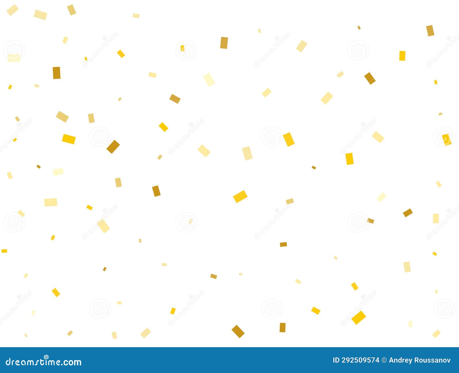 Golden Rectangles Confetti Background. Vector Illustration Stock ...
