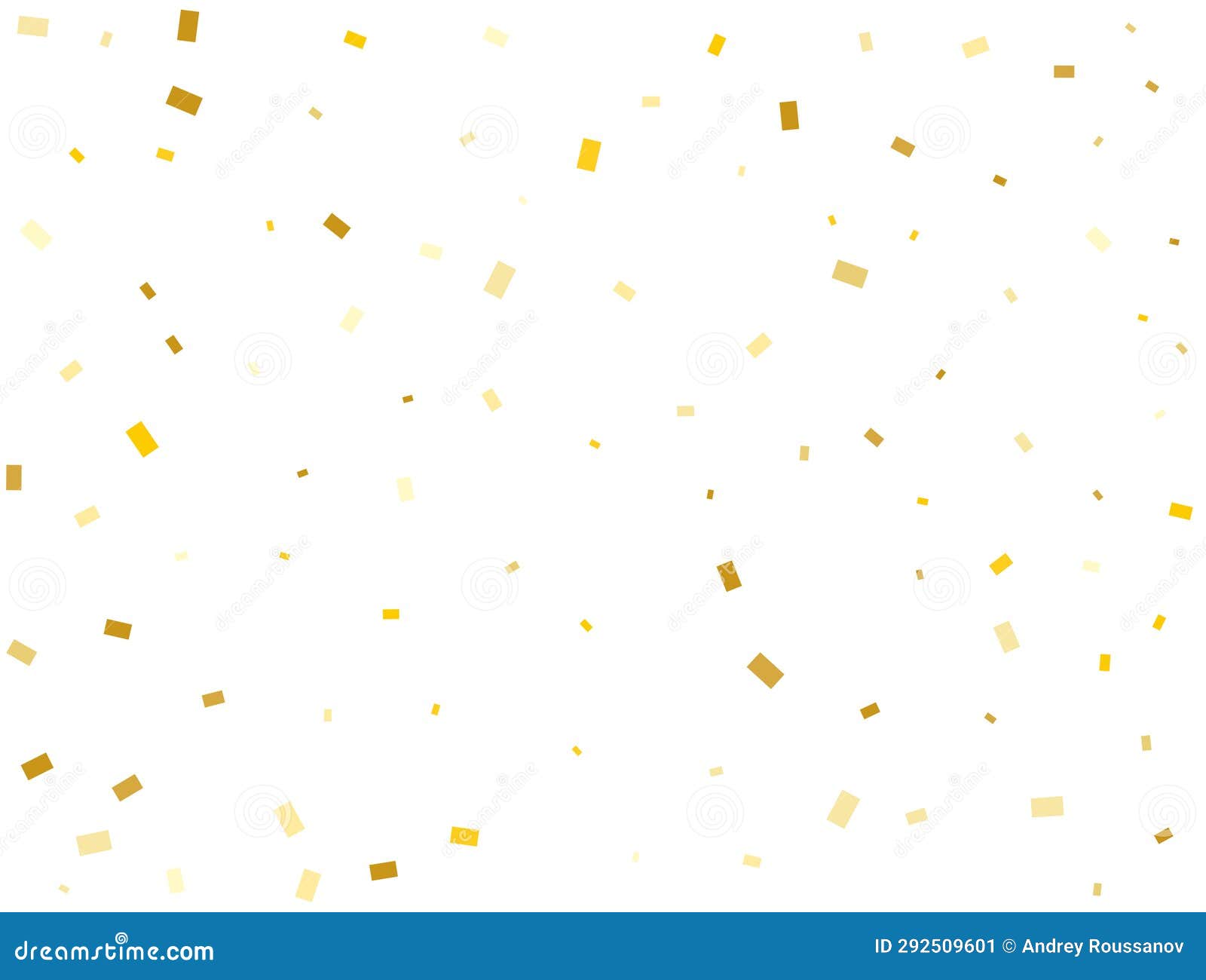 Golden Rectangles Confetti Background. Vector Illustration Stock Vector ...