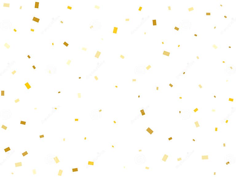 Golden Rectangles Confetti Background. Vector Illustration Stock ...