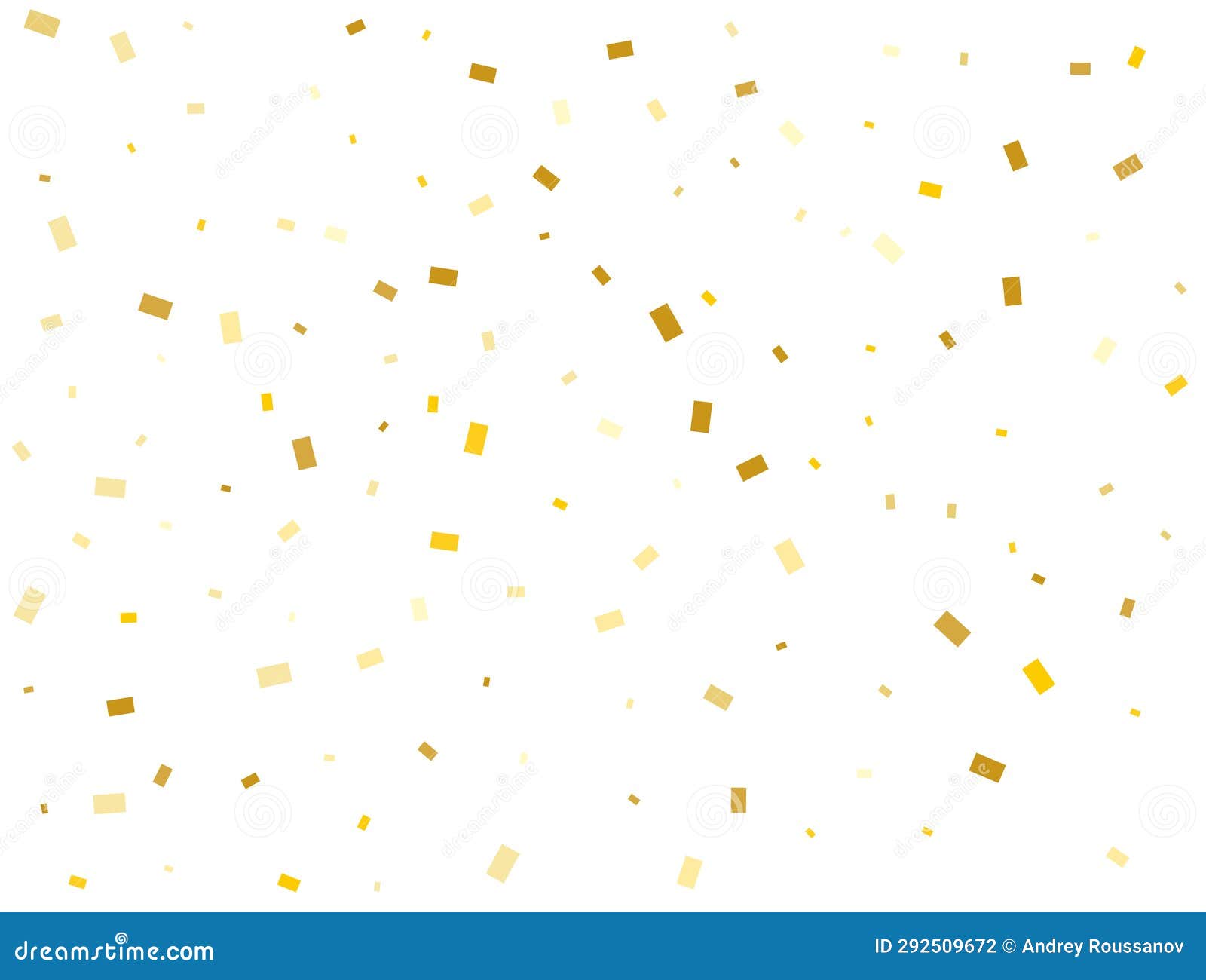 Golden Rectangles Confetti Background. Vector Illustration Stock Vector ...