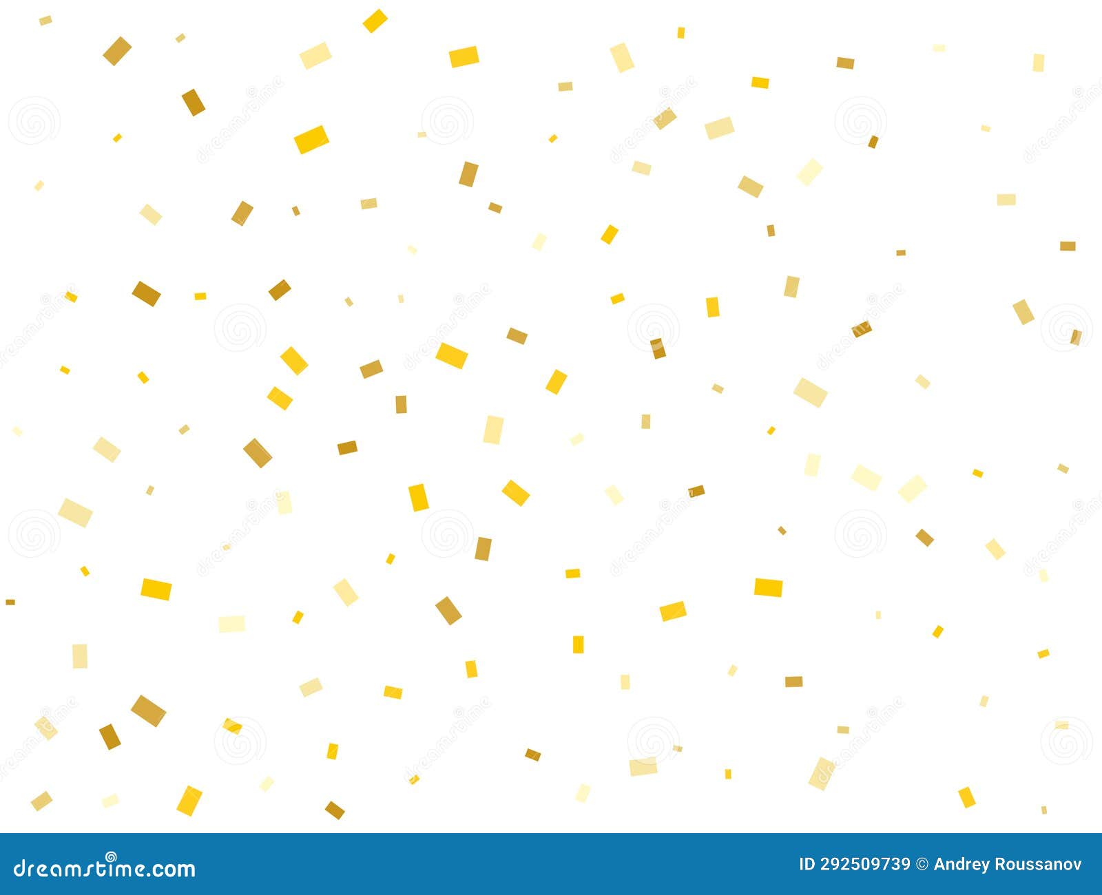 Golden Rectangles Confetti Background. Vector Illustration Stock ...