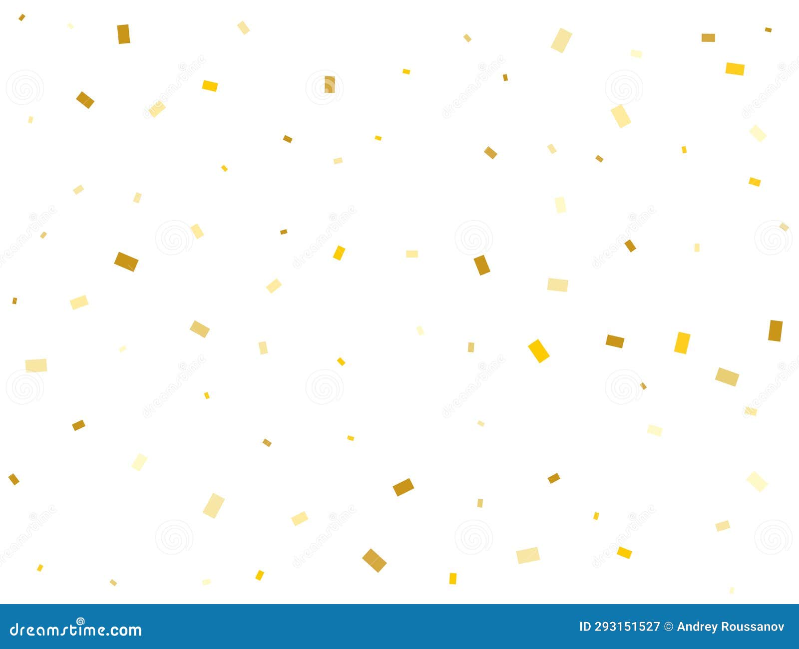 Golden Rectangles Confetti Background. Vector Illustration Stock ...