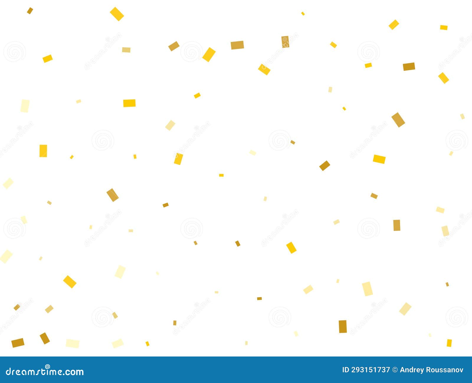 Golden Rectangles Confetti Background. Vector Illustration Stock Vector ...