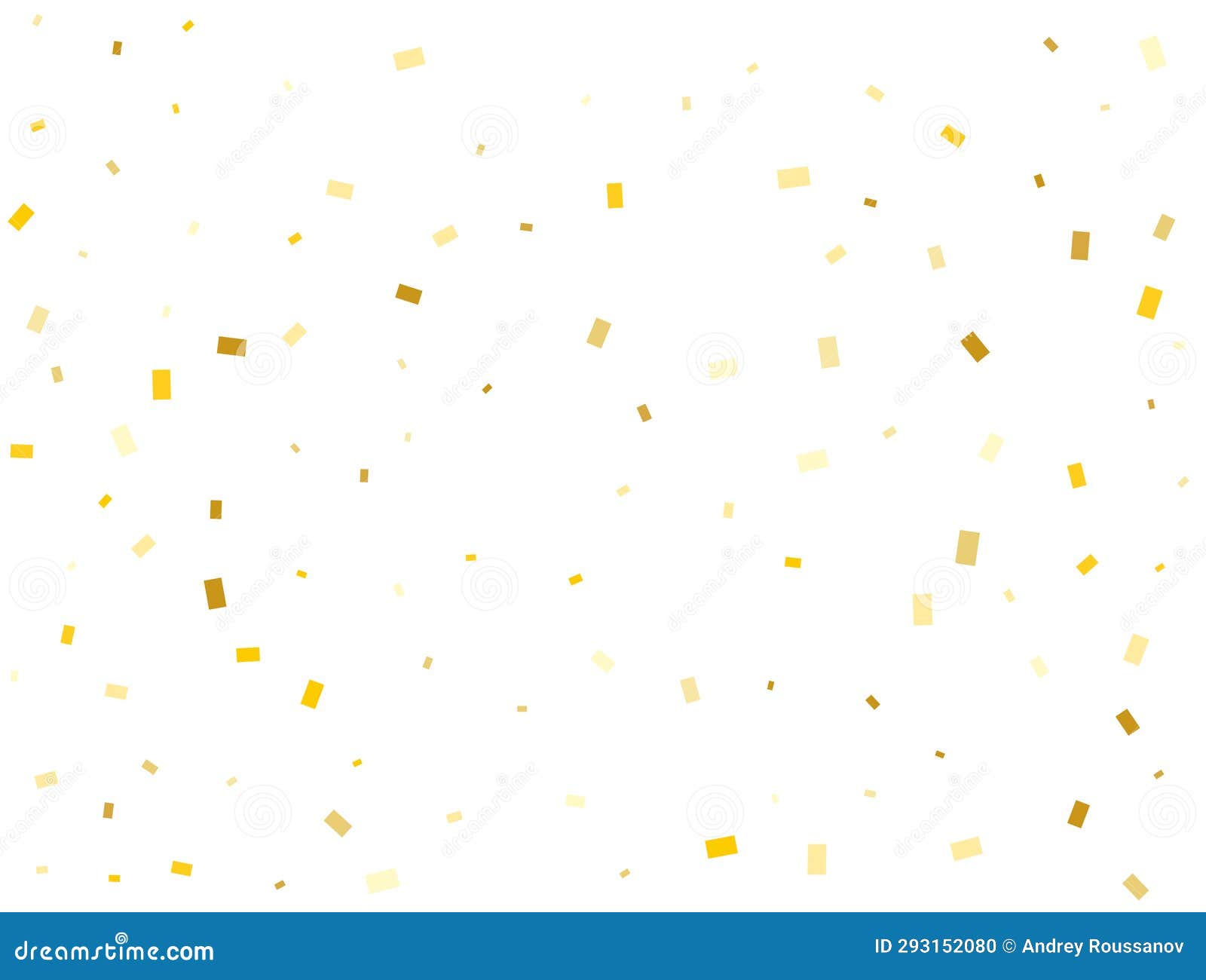 Golden Rectangles Confetti Background. Vector Illustration Stock Vector ...