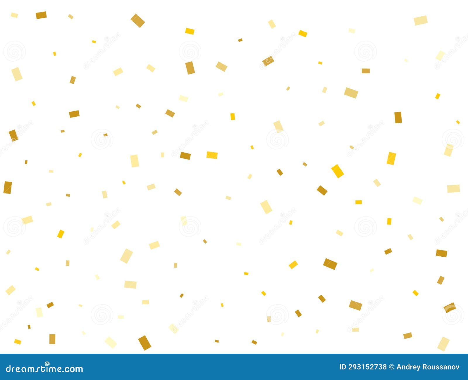 Golden Rectangles Confetti Background. Vector Illustration Stock Vector ...