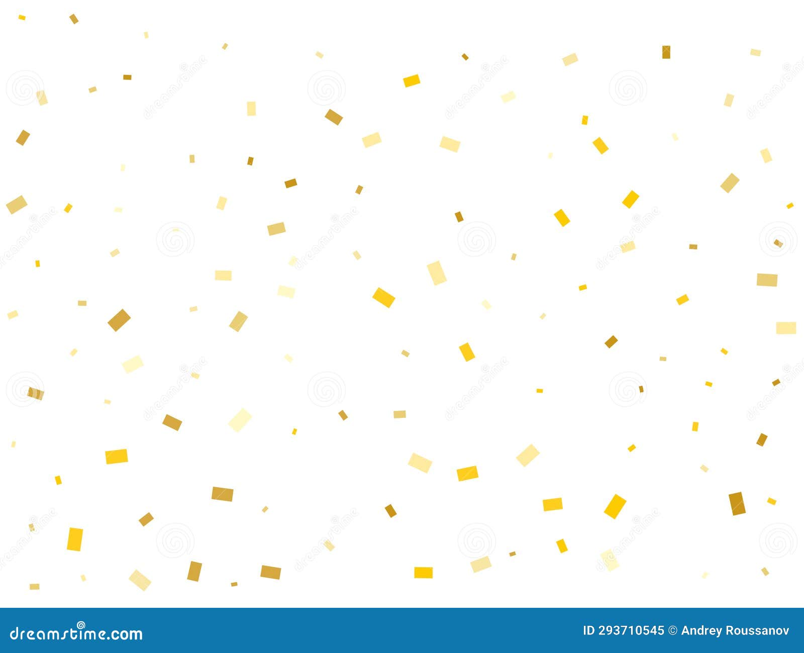 Golden Rectangles Confetti Background. Vector Illustration Stock Vector ...