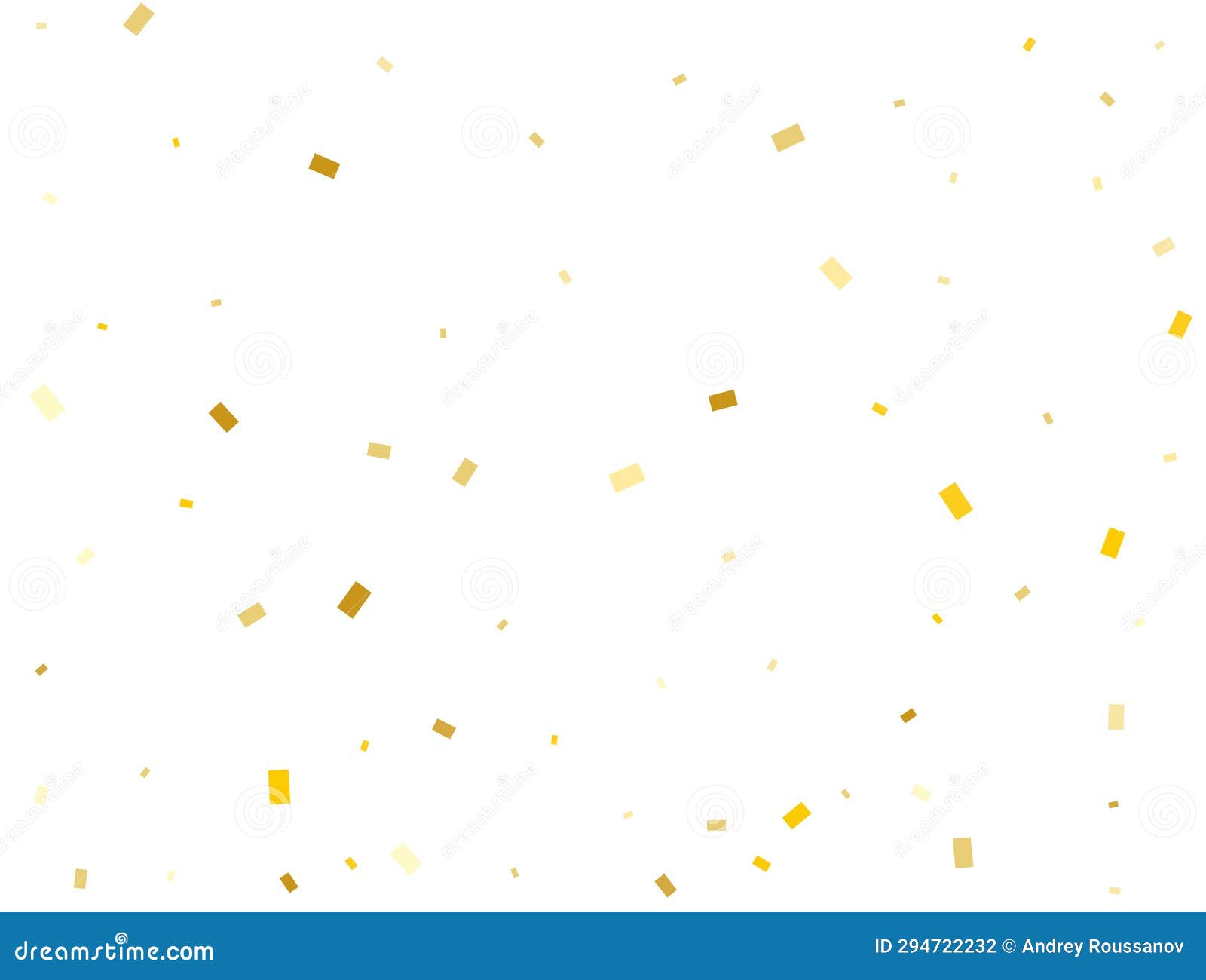 Golden Rectangles Confetti Background. Vector Illustration Stock ...