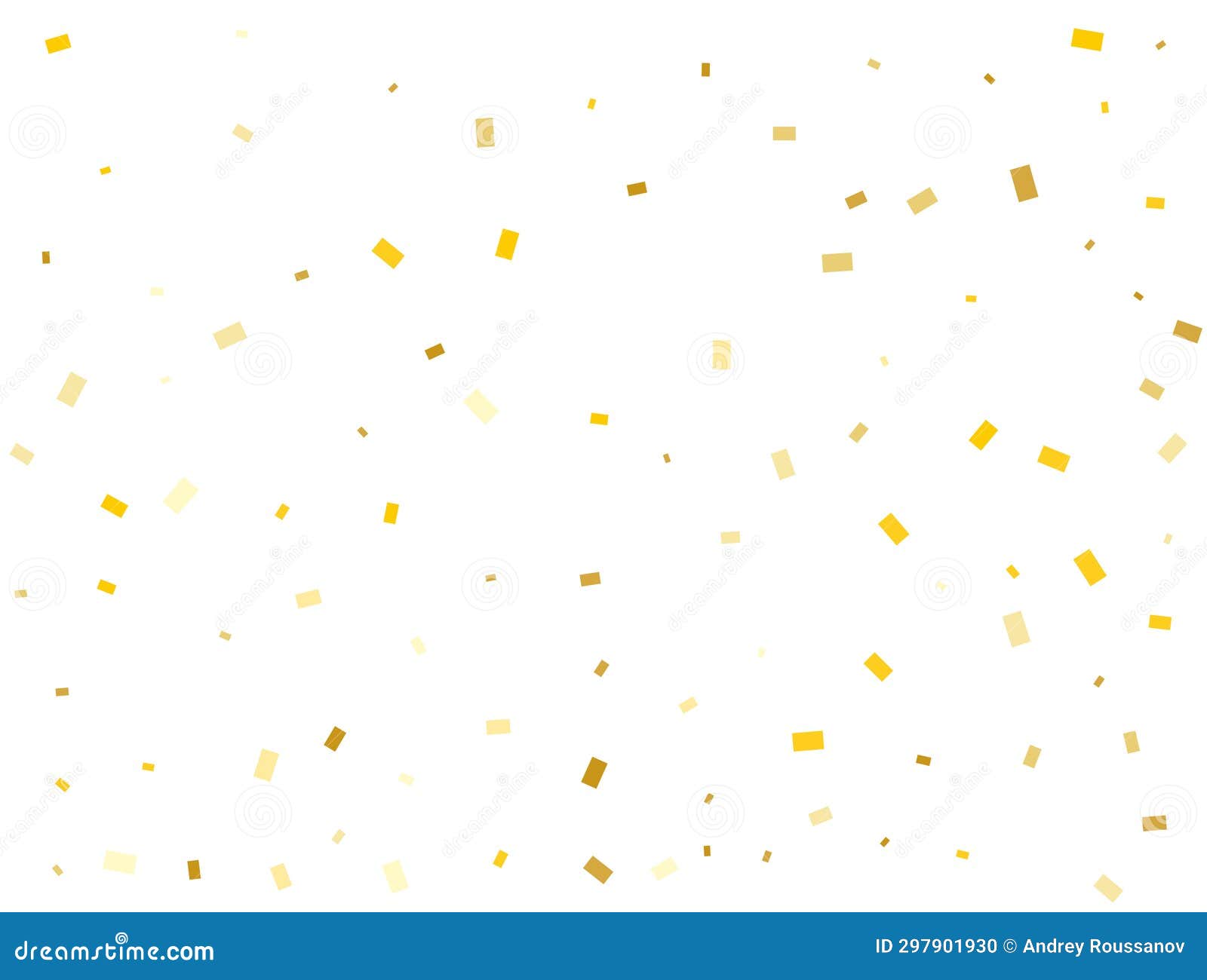 Golden Rectangles Confetti Background. Vector Illustration Stock ...