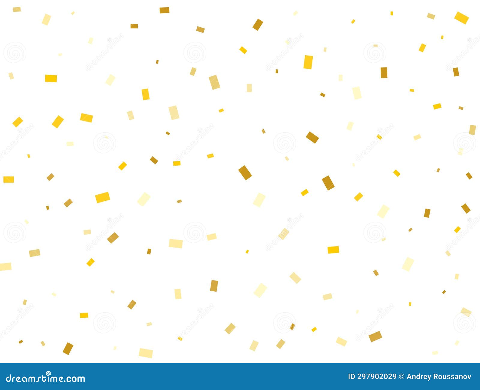 Golden Rectangles Confetti Background. Vector Illustration Stock ...