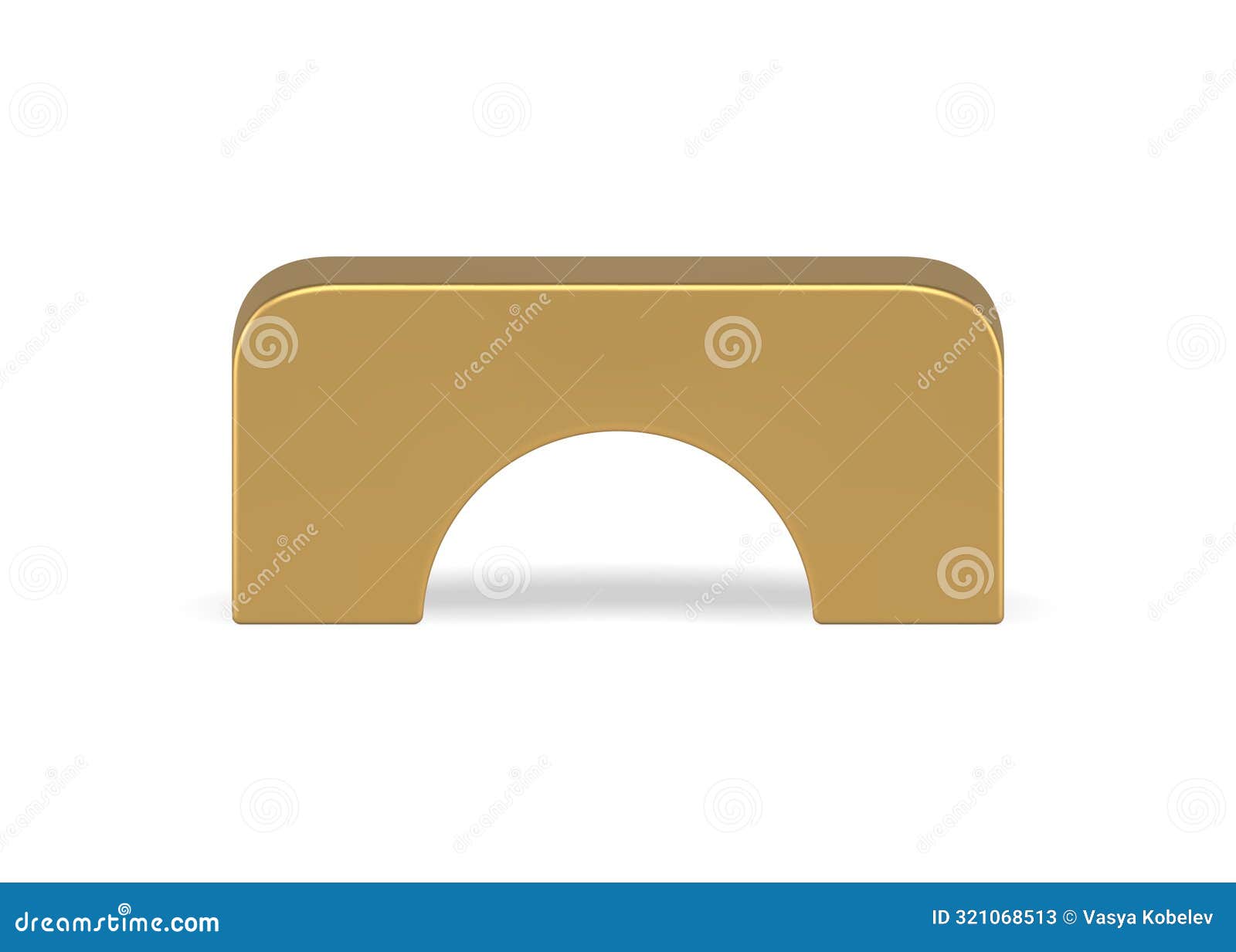 Golden Rectangular Arch Curved Metallic Geometric Shape Decorative ...