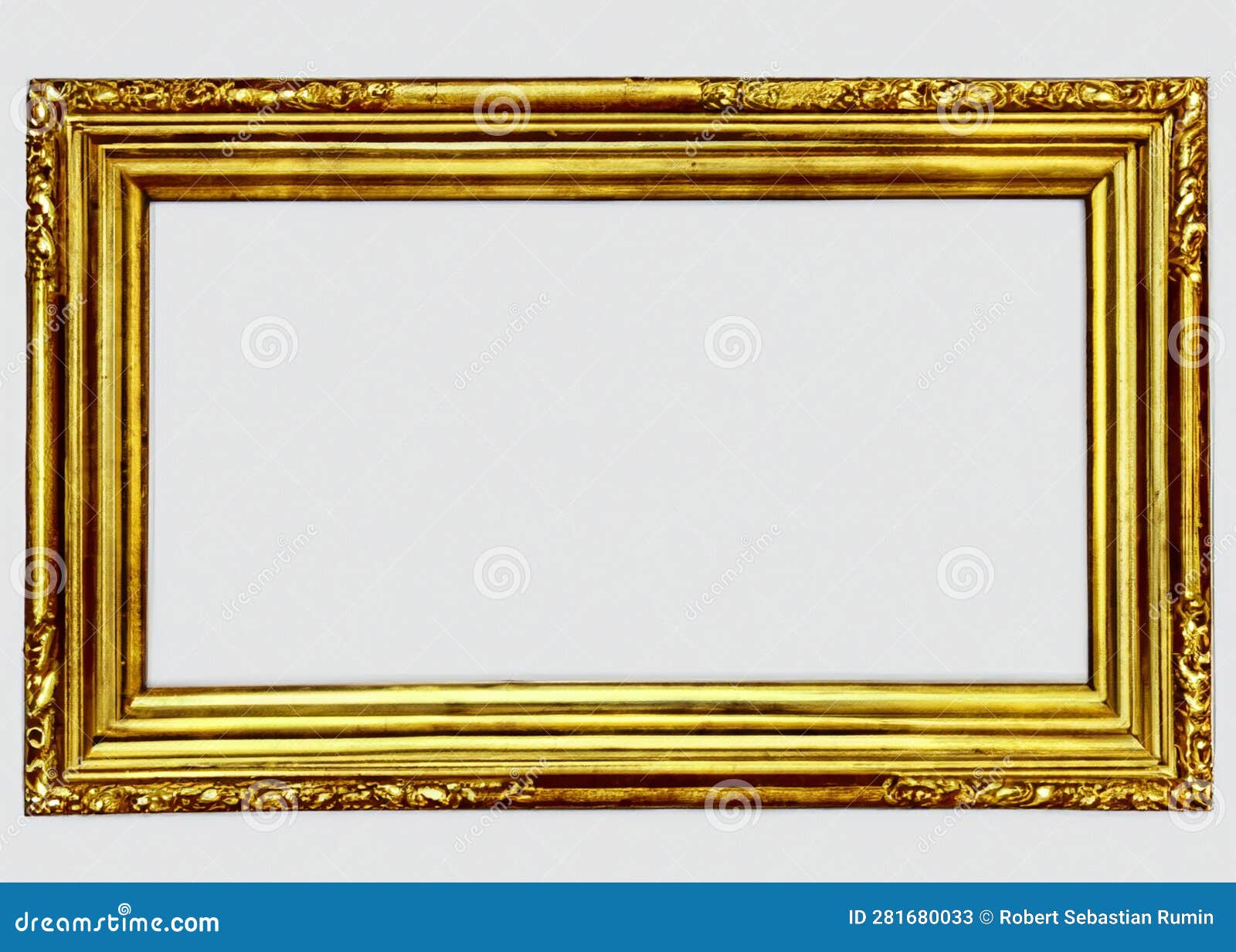 Golden rectangular frame stock image. Image of window - 281680033