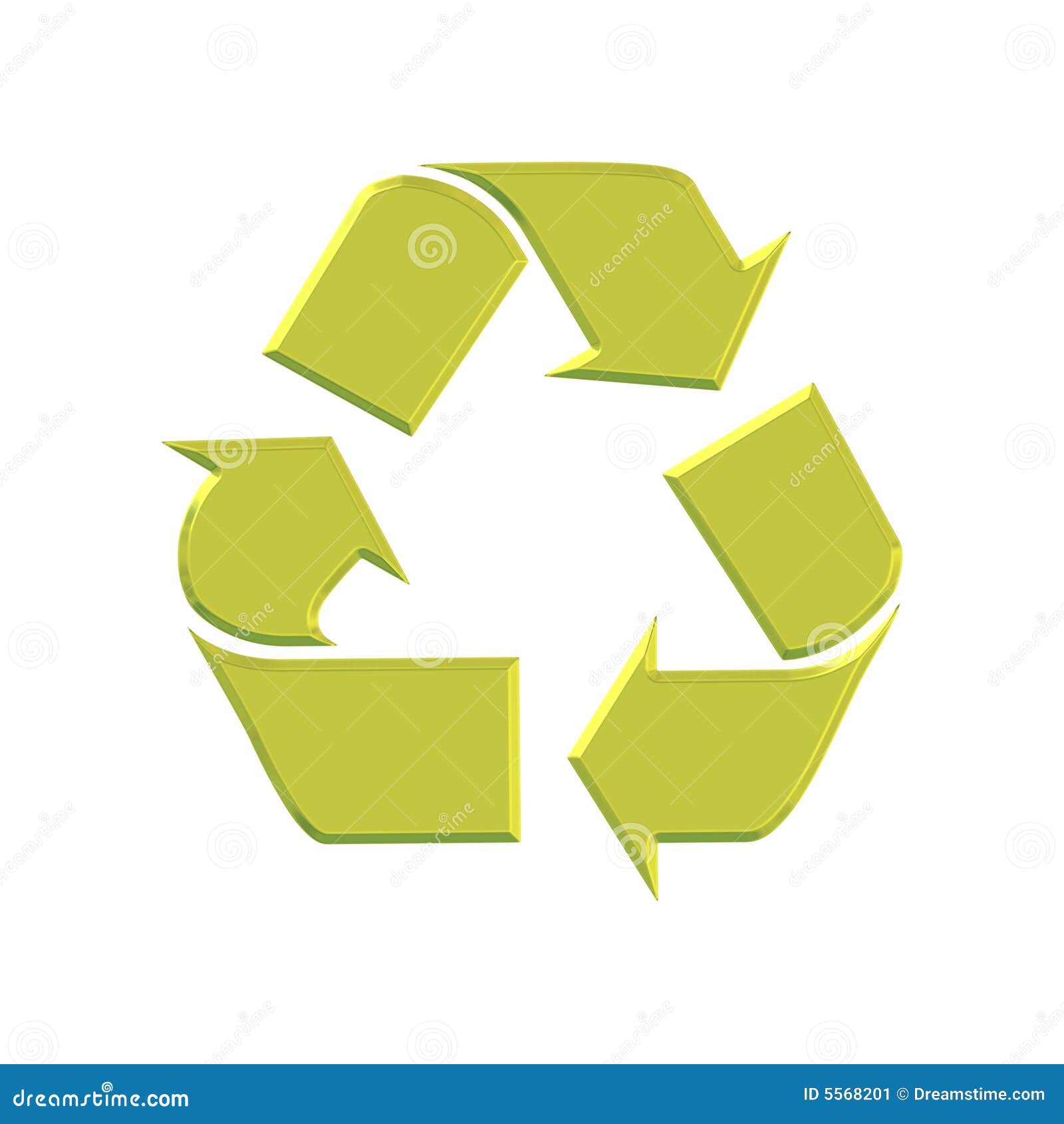 Golden Recycle Symbol stock illustration. Illustration of graphic - 5568201