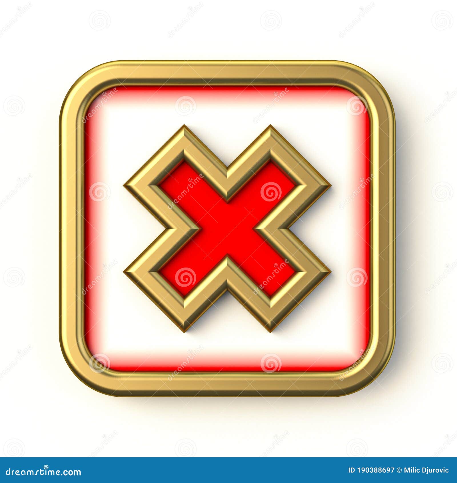 Set Of Square X And Check Mark Icons, Buttons. Flat Cross And Tick ...