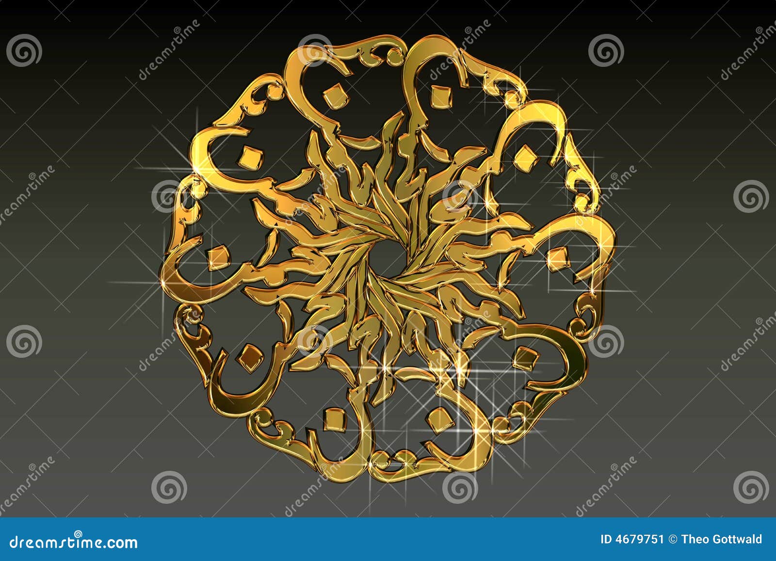 Om 3d Golden Religious Symbol Vector Illustration | CartoonDealer.com ...