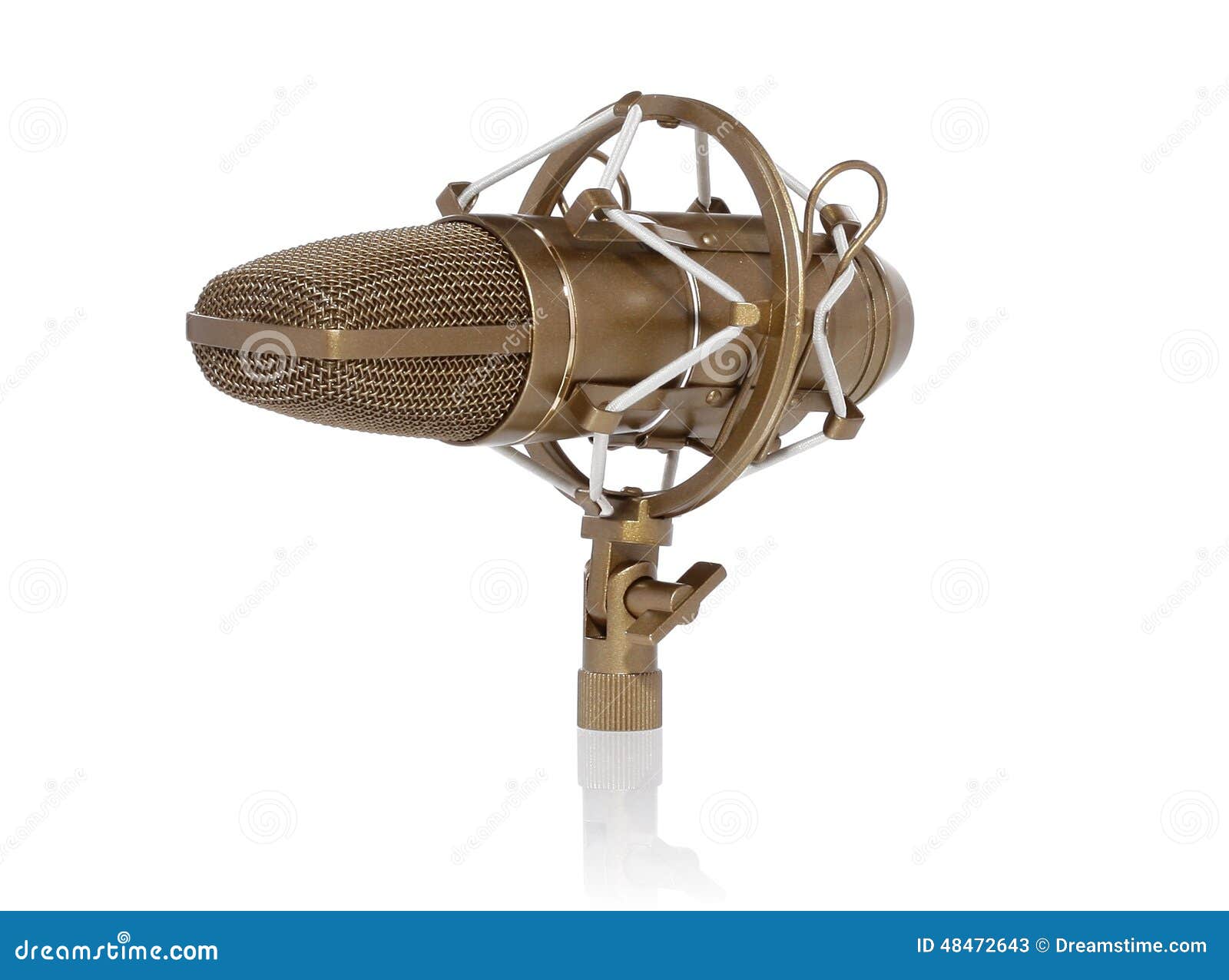 Golden Retro Microphone stock image. Image of circle - 48472643