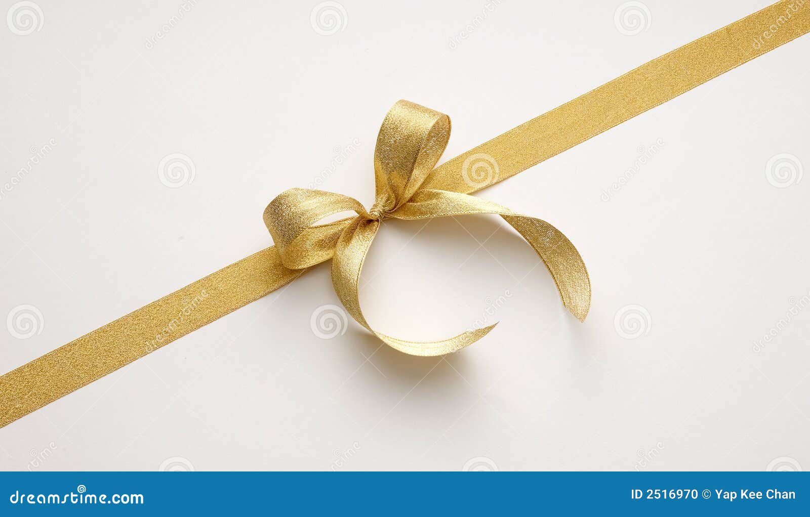 Golden Ribbon Border Isolated On White Royalty-Free Stock Image ...