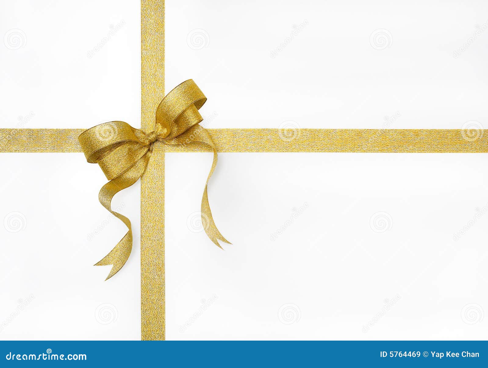 Golden Ribbon Border Isolated On White Royalty-Free Stock Image ...