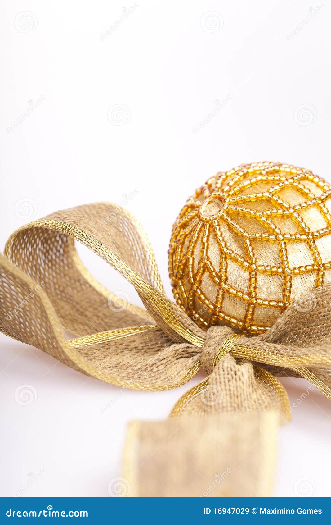Golden ribbon an ball stock image. Image of tradition - 16947029