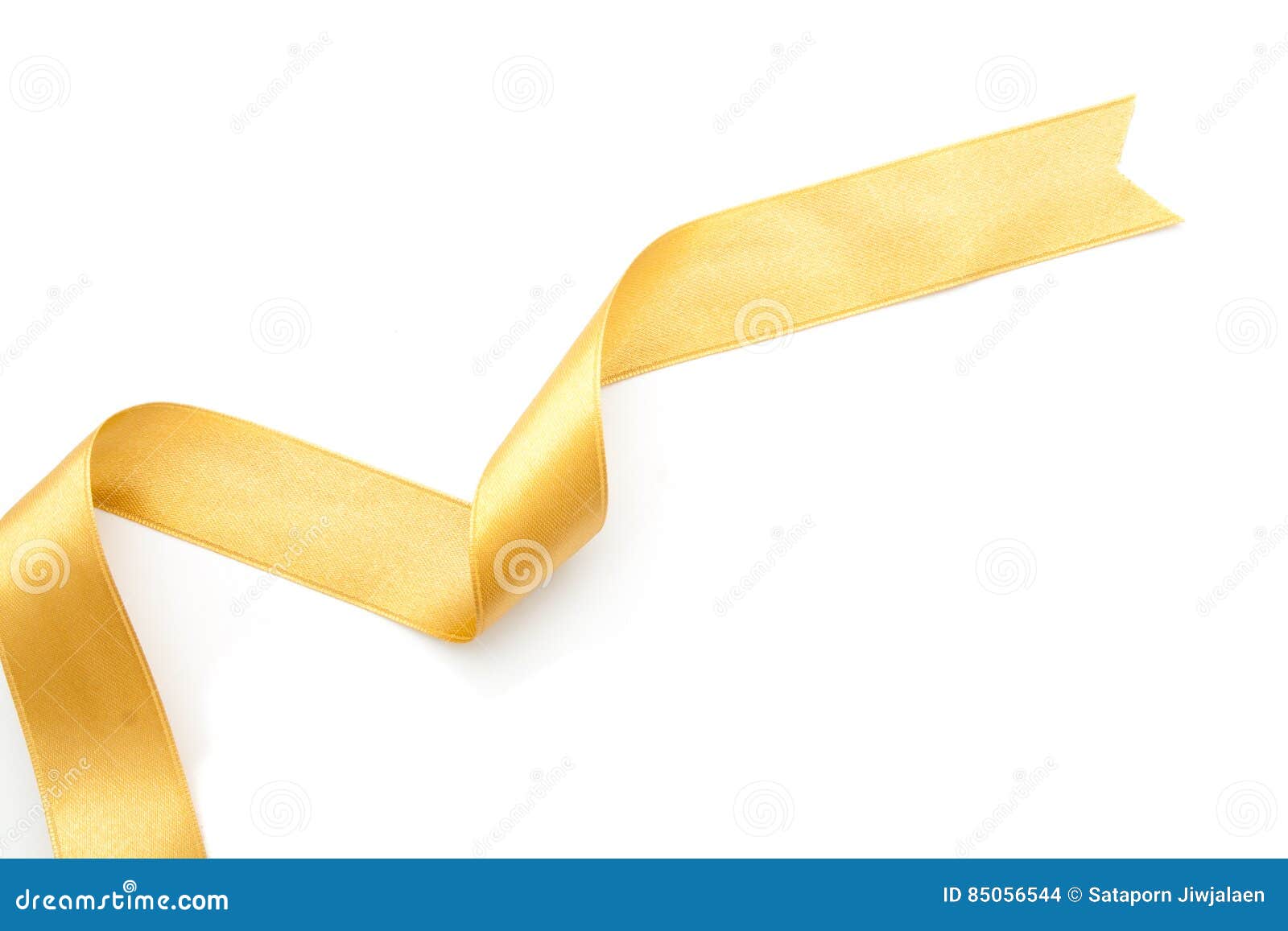 Golden Ribbon Border Isolated On White Royalty-Free Stock Image ...