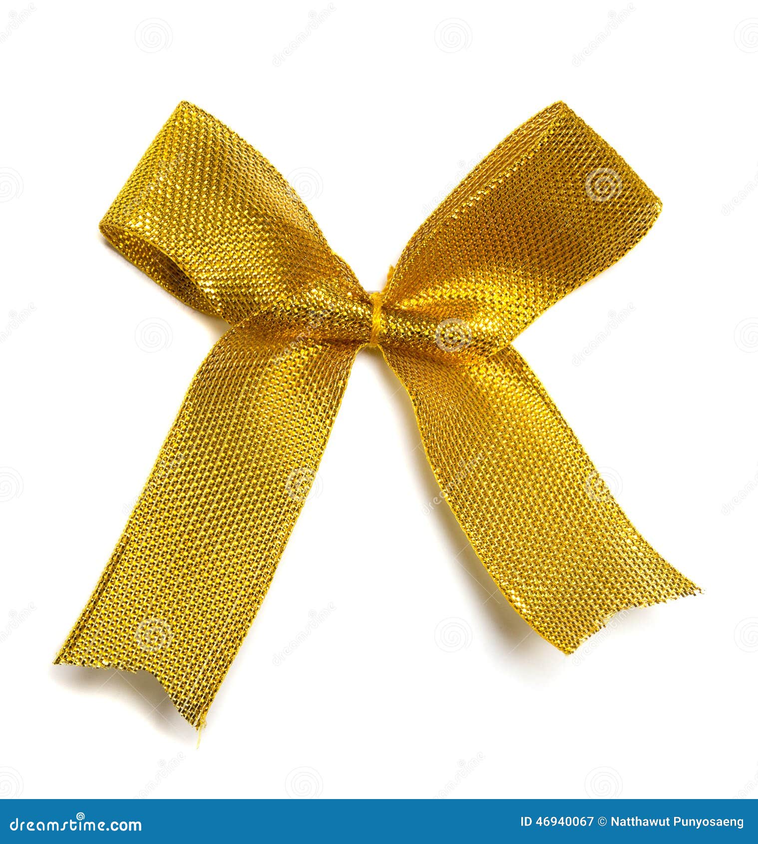 Golden ribbon bow stock image. Image of decoration, christmas - 46940067