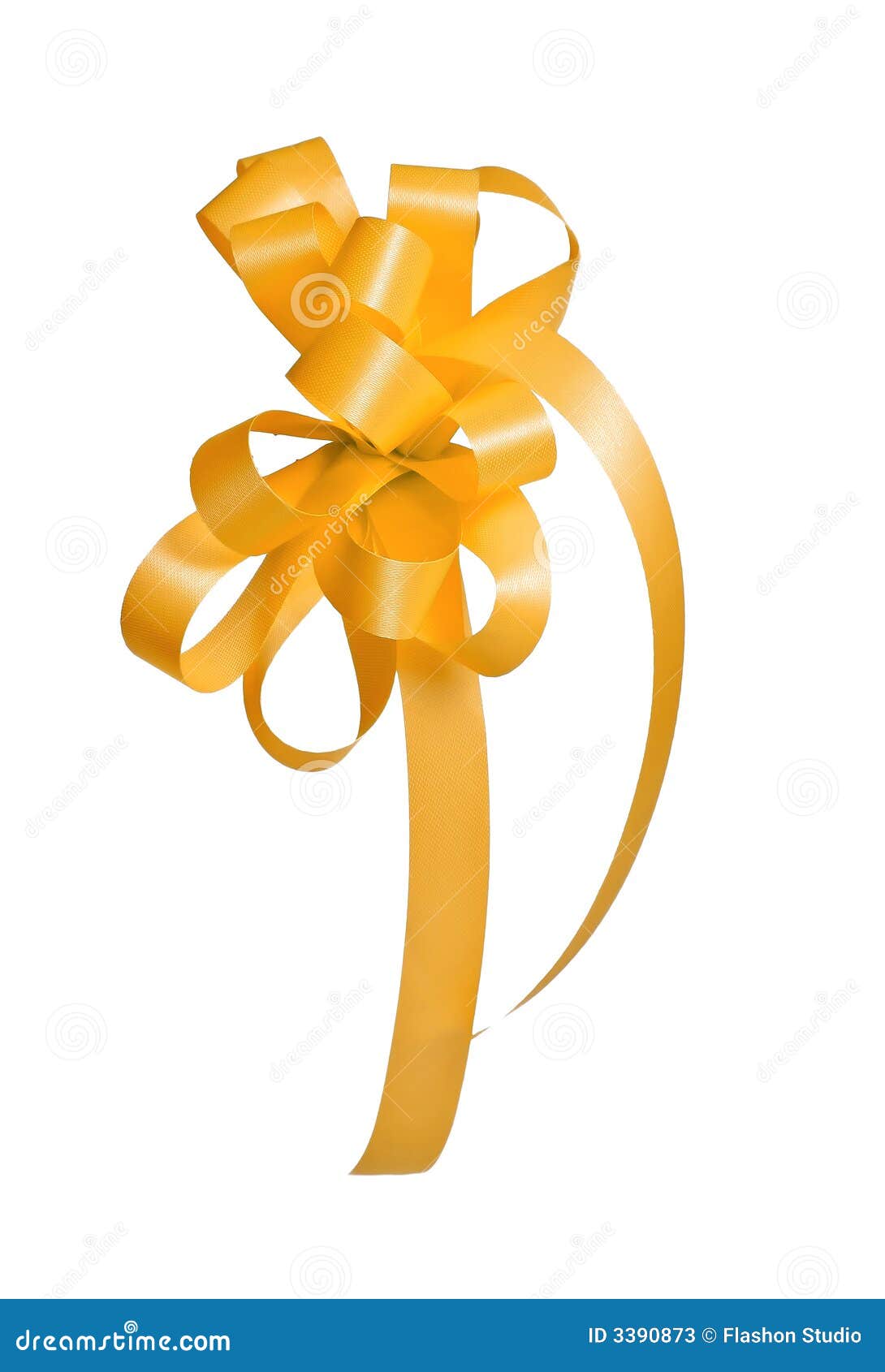 Golden ribbon isolated stock image. Image of extension - 3390873